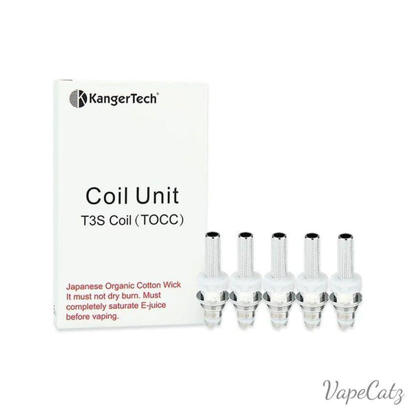 KangerTech T3S Clear Cartomizer Coils - 5 pack TOCC